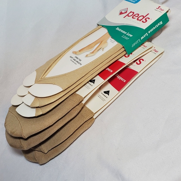 Peds | Accessories | 3 Pks 9 Pairs Peds Toe Cappers Hidden Half Sock ...